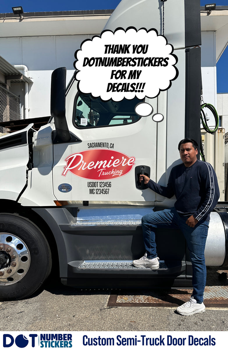 Custom Semi-Truck Door Lettering Decal Stickers – dotnumberstickers