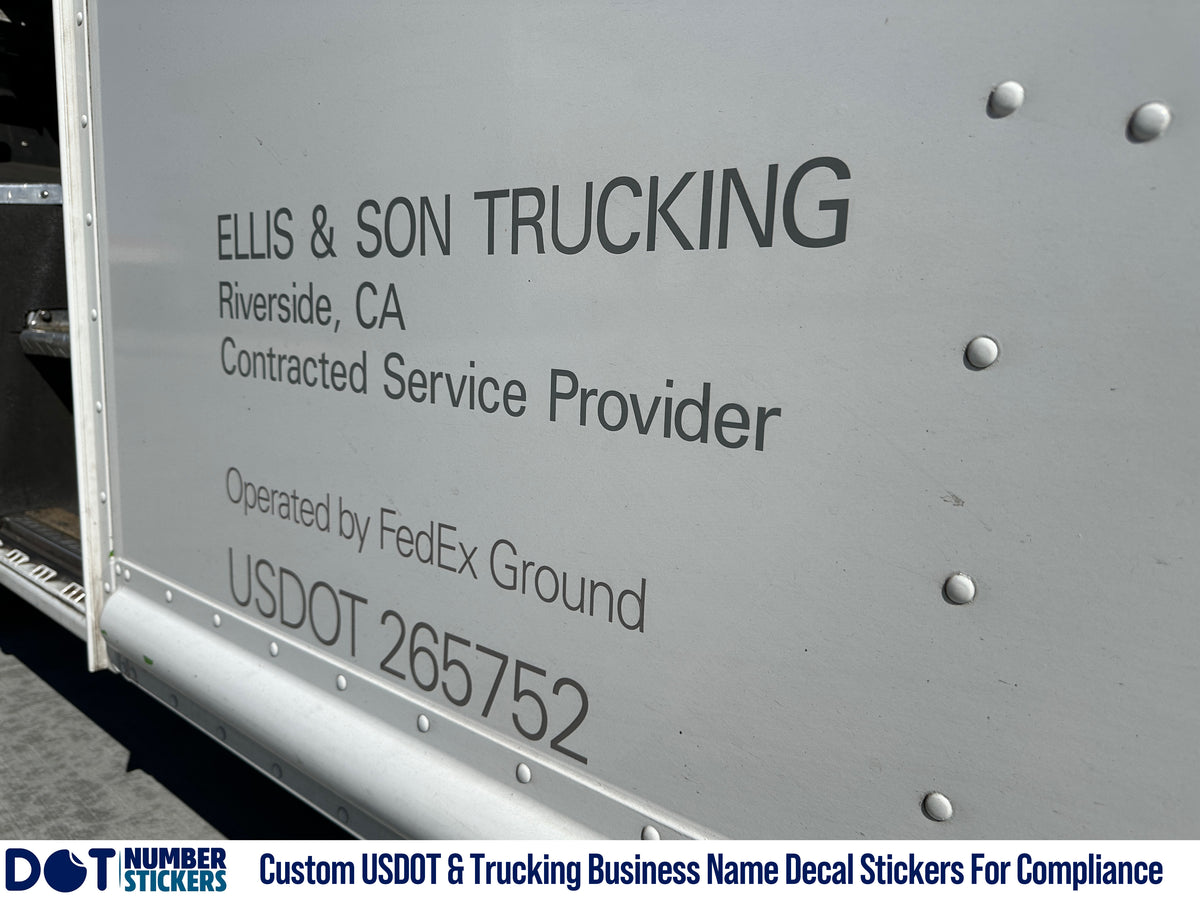 Custom USDOT Trucking Decal Stickers For Compliance – dotnumberstickers