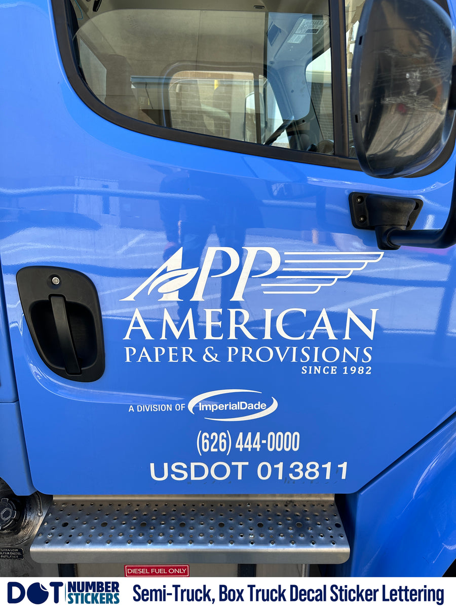 Custom Semi-Truck, Box Truck, Dually, Truck Lettering Decal Sticker Fo ...