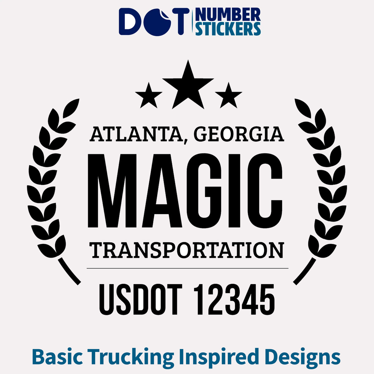 Truck USDOT Regulation Template Decal Stickers – dotnumberstickers
