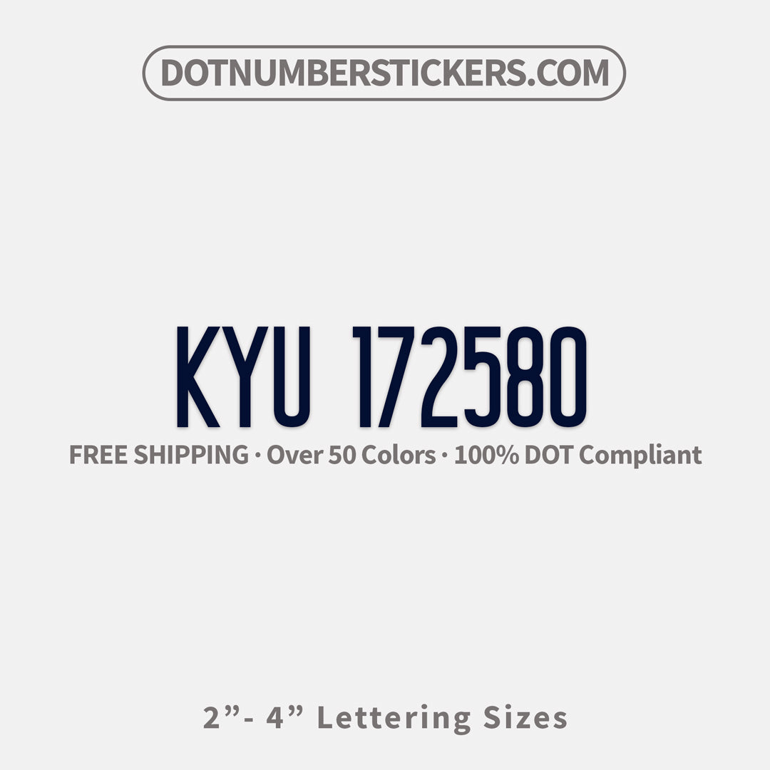KYU Number Decal, (Set of 2) – dotnumberstickers