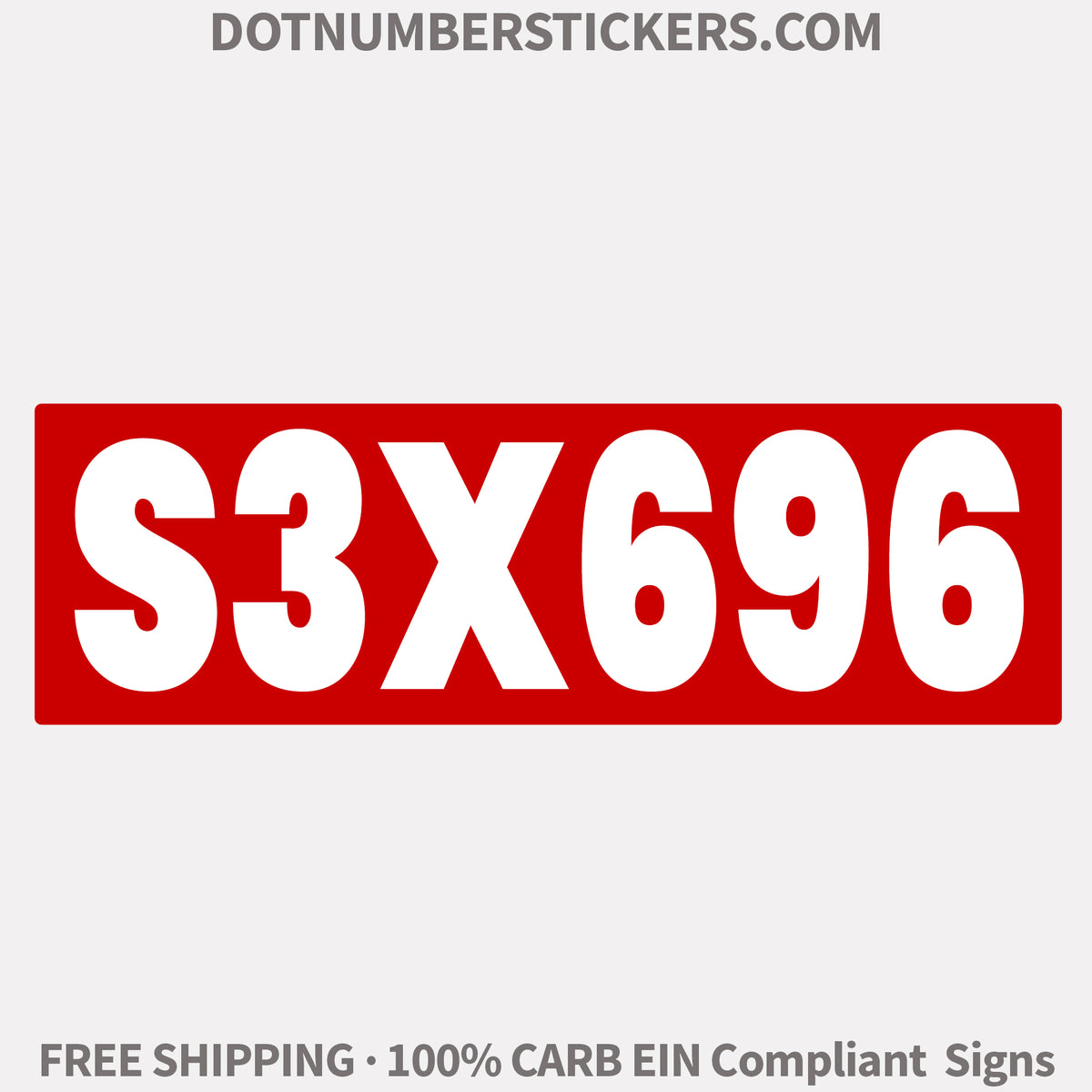 EIN CARB ARB Number Decal Sticker, (Set of 2) – dotnumberstickers